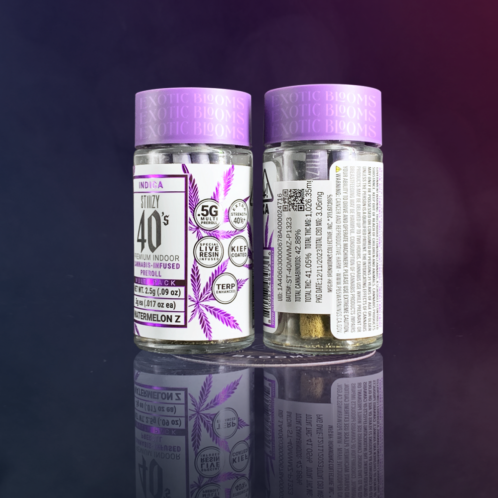 STIIIZY 40’S Infused Pre-Rolls – Exotic Blooms RVA Weed Delivery ...